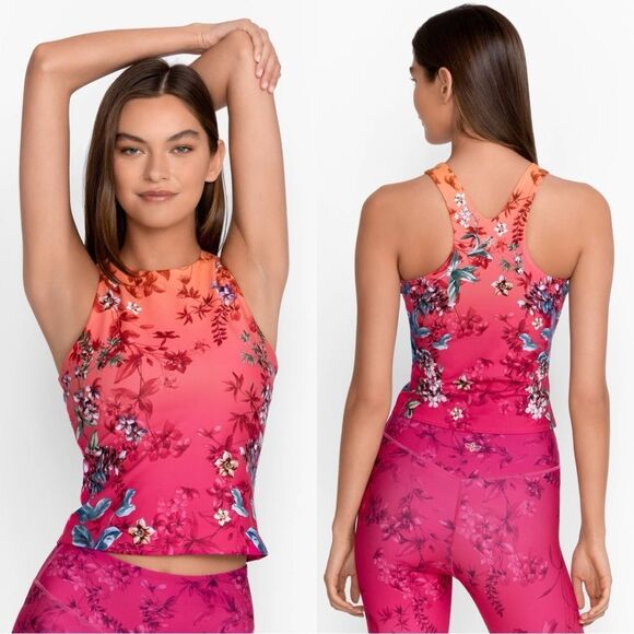 Johnny Was | Tops | Johnny Wasactive Pink Orange Ombr Floral Emboy High ...